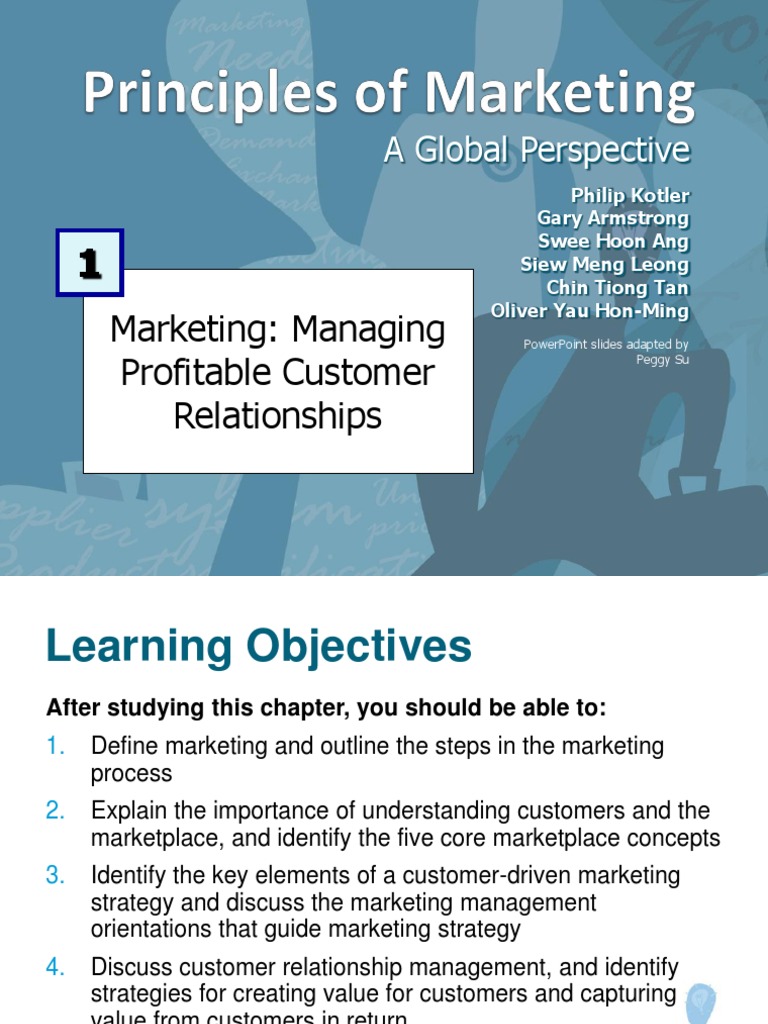 Marketing: Managing Profitable Customer Relationships: A Global ...