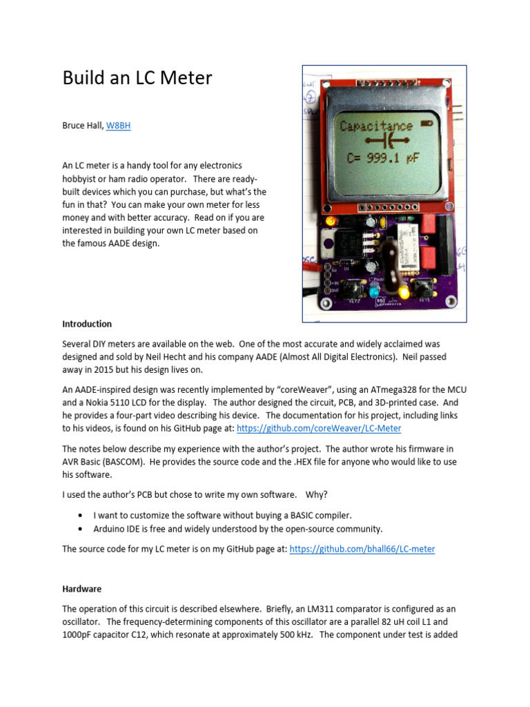 LC_Meter | PDF | Arduino | Microcontroller