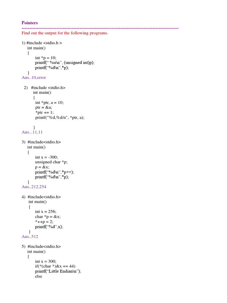 5 Pointers | PDF | Pointer (Computer Programming) | Mathematical Logic