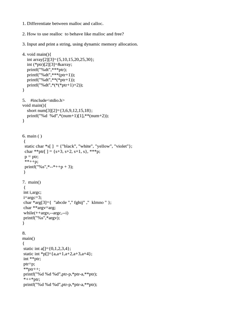 Pointer - Multidimensionarray | PDF Pointer - Multidimensionarray | PDF