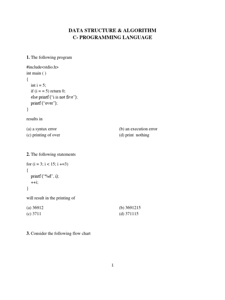 CDS--Q13 | PDF | Control Flow | C (Programming Language)