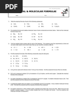 Empirical and Molecular Formula Calculations | PDF | Mole (Unit ...