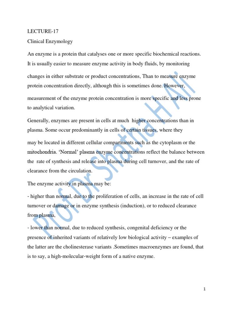 Lacture 5 | PDF | Kidney | Lactate Dehydrogenase