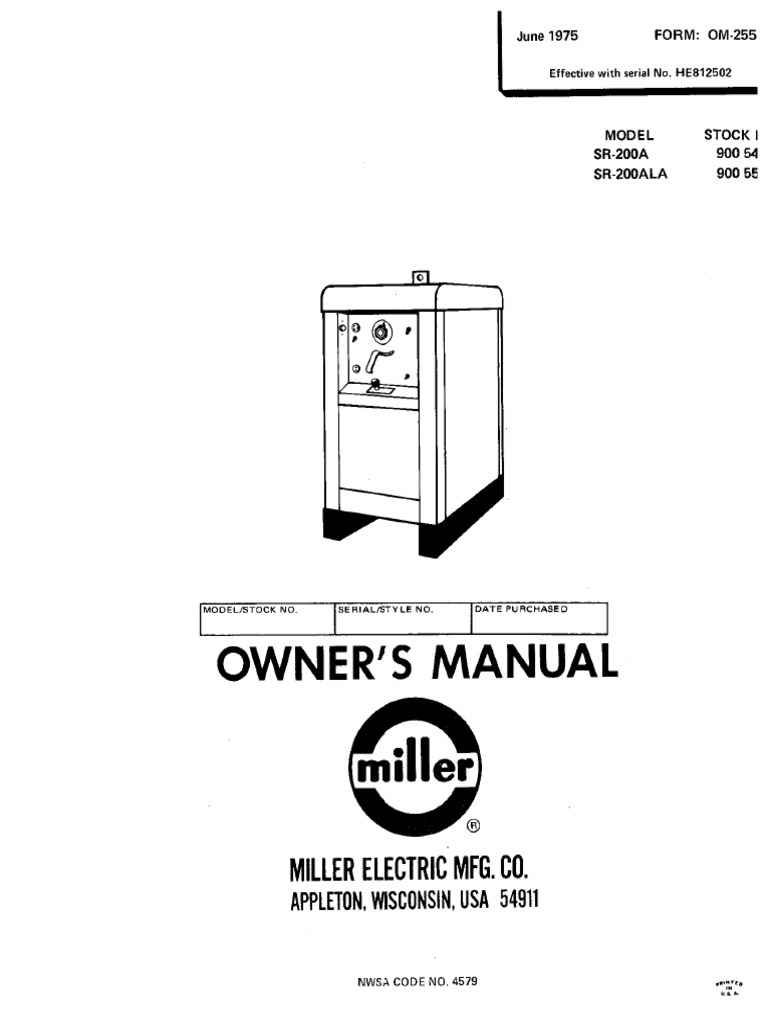 Planta Soldadora Miller | PDF