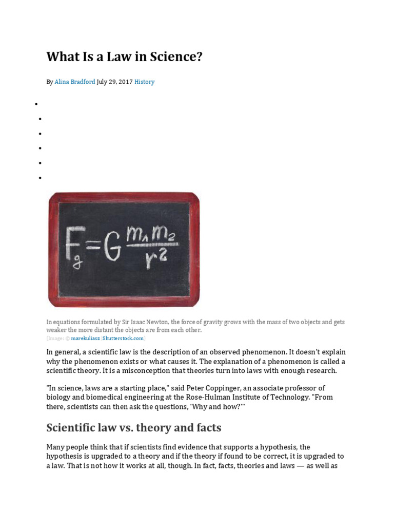 What Is A Law in Science | PDF