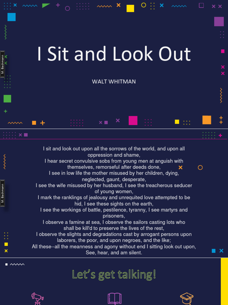 I Sit and Look Out - Mic | PDF | Love | Poetry
