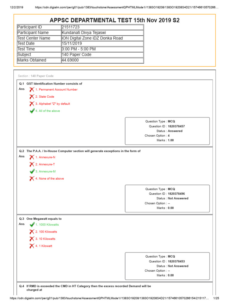 140 Appsc Department Test Paper | PDF | Fee | Value Added Tax
