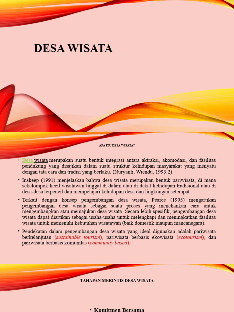 PPT - Desa Wisata | PDF