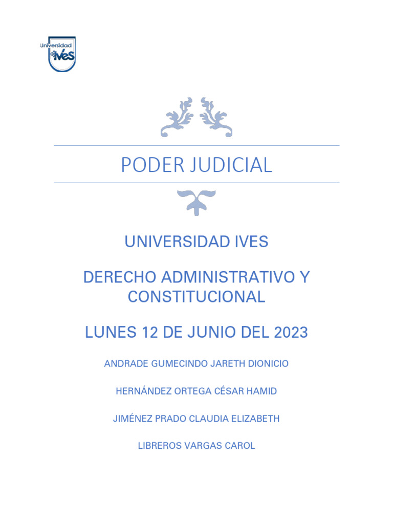 PODER JUDICIAL | PDF | Gobierno | Justicia