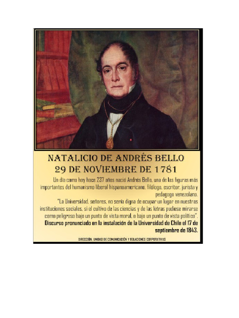 Andrés Bello: Humanista y Educador | PDF | Clásicos