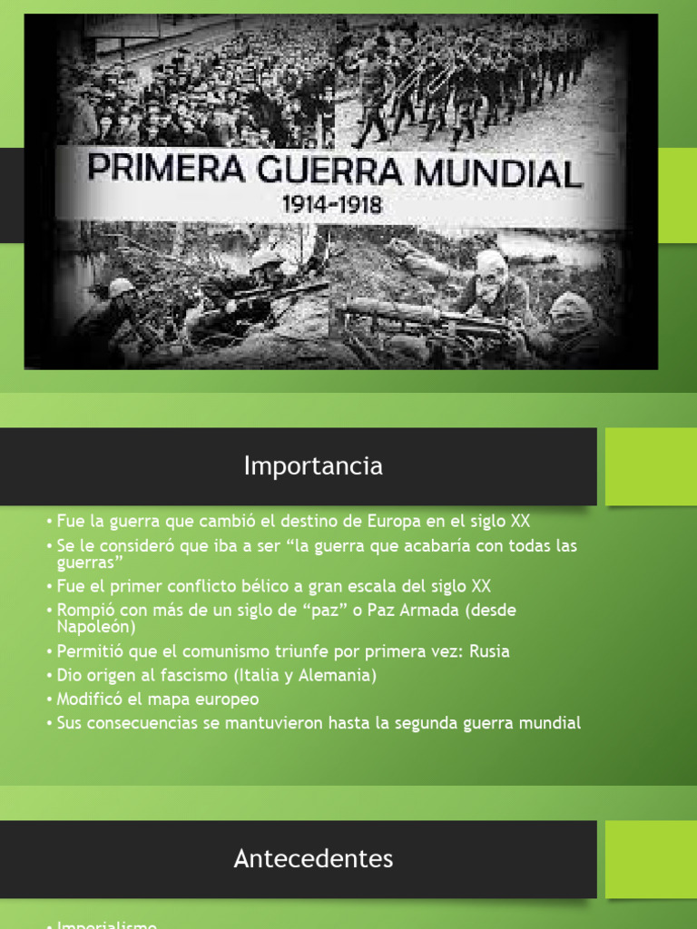 Consecuencias de la Primera Guerra Mundial | PDF | Política | Viajes y ...