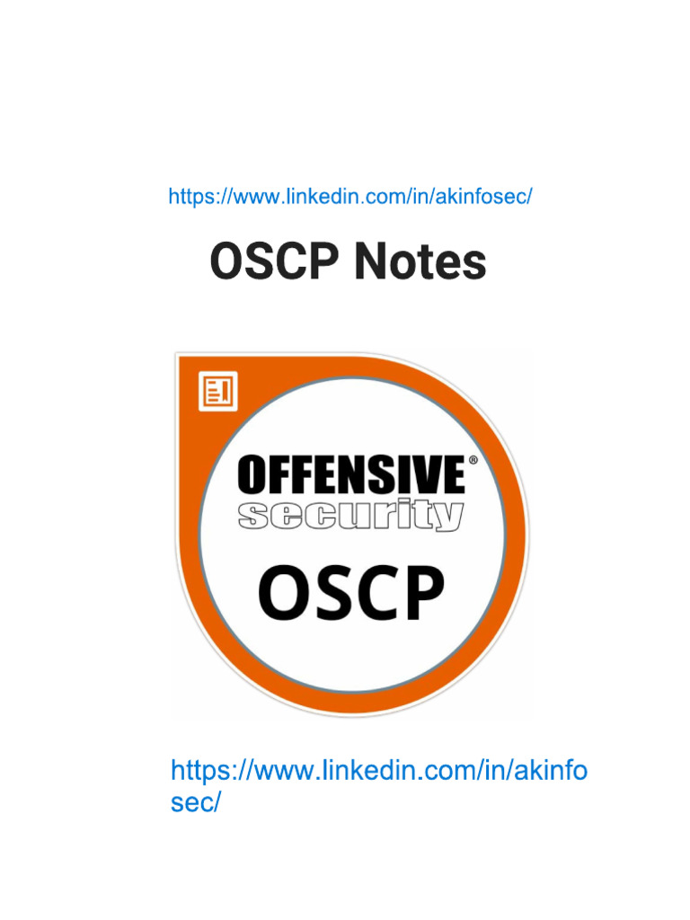 Offensive Security OSCP | PDF