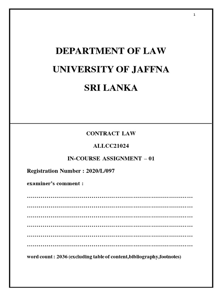 Contract Law Assignment Download Free Pdf Contractual Term