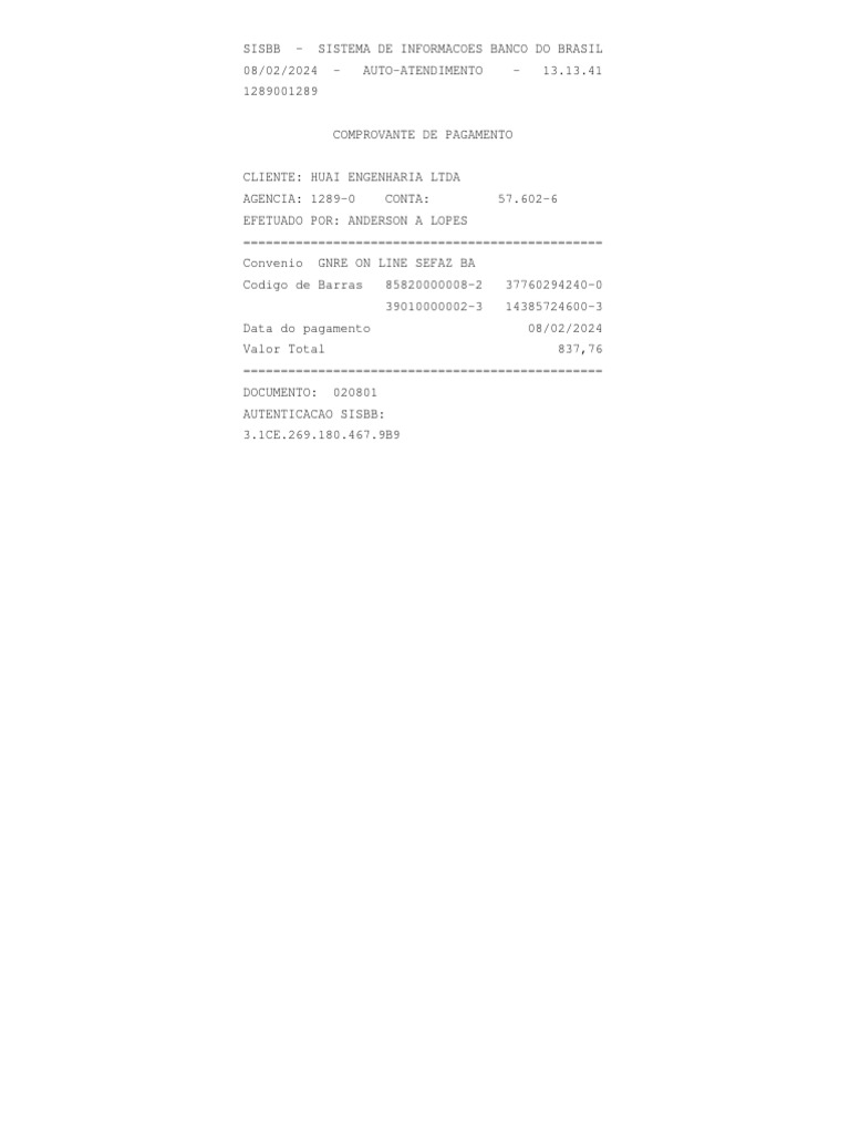 ComprovanteBB - 2024-02-08-131345 | PDF