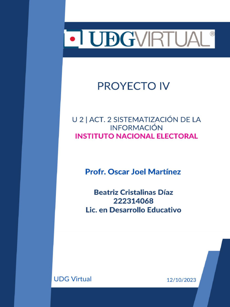U 2 - Act. 2 Sistematización de La Información | PDF