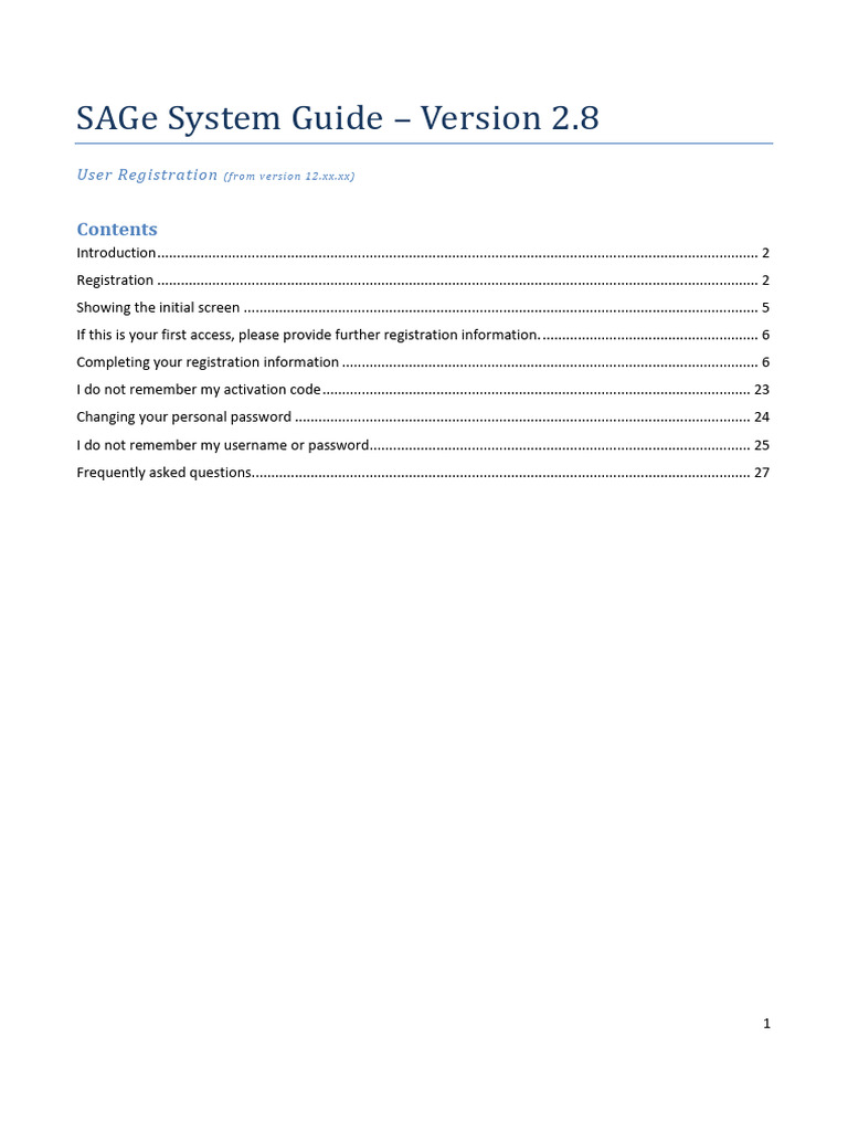 SAGe System User Registration Guide | PDF | Password | Email Address