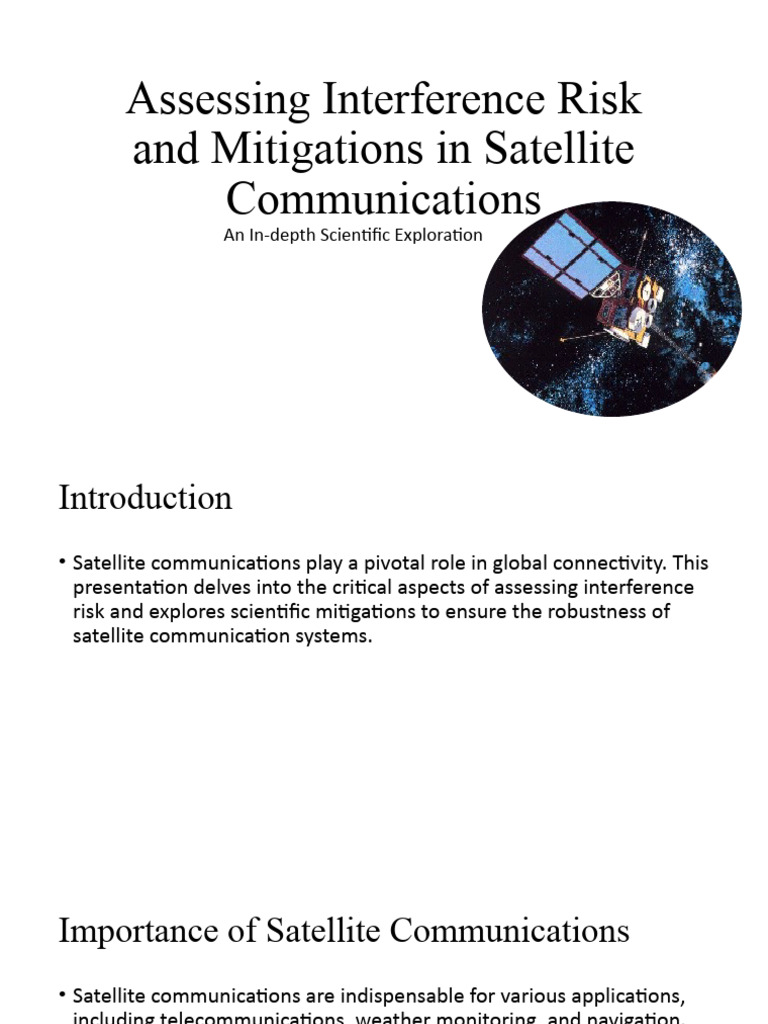 Interference Risk in Satellite Communications | PDF | Electromagnetic Interference | Satellite