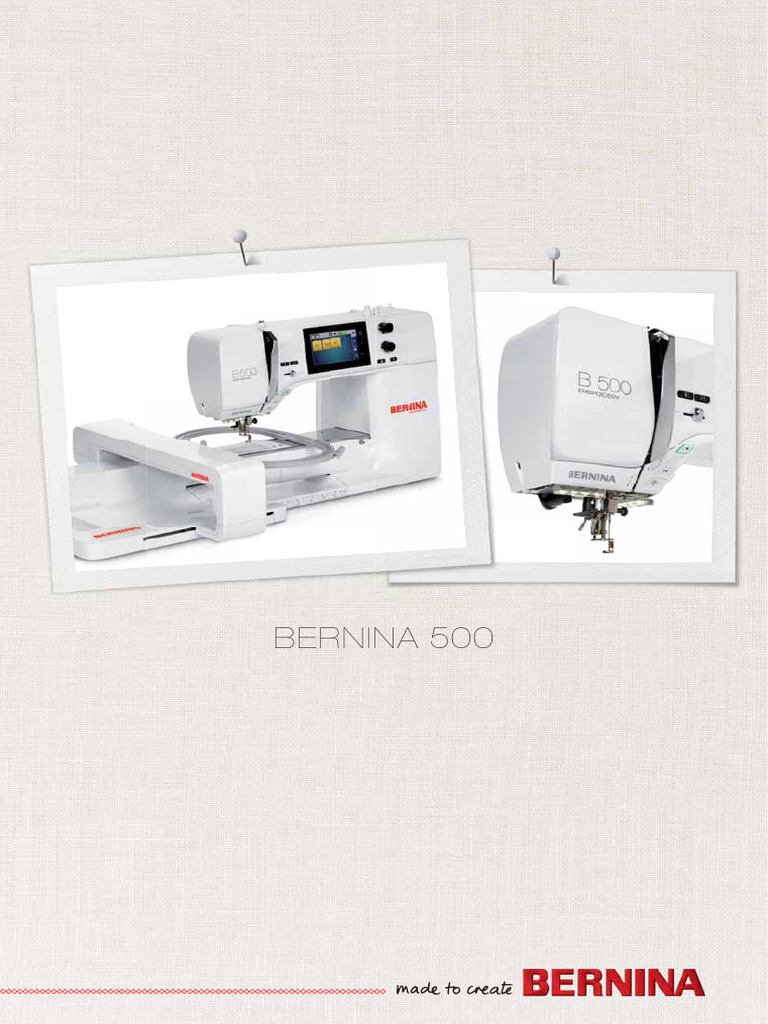 Bernina 500E Sewing Machine Instruction Manual | PDF | Embroidery ...