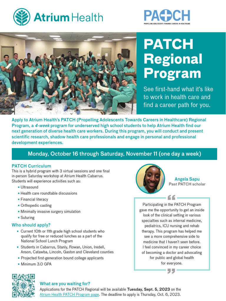 Atrium Health PATCH Program for Students | PDF | Medicine | Social Programs