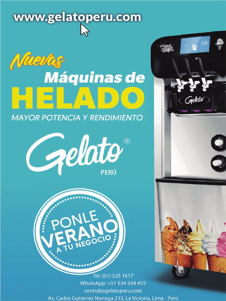 Brochure Maq Helado Virtual Gelato 2021 | PDF
