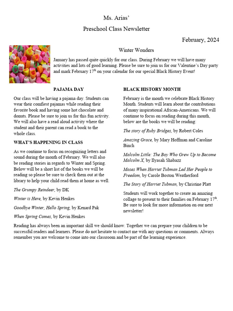 Creating and Formatting A Parent Newsletter | PDF | General Fiction
