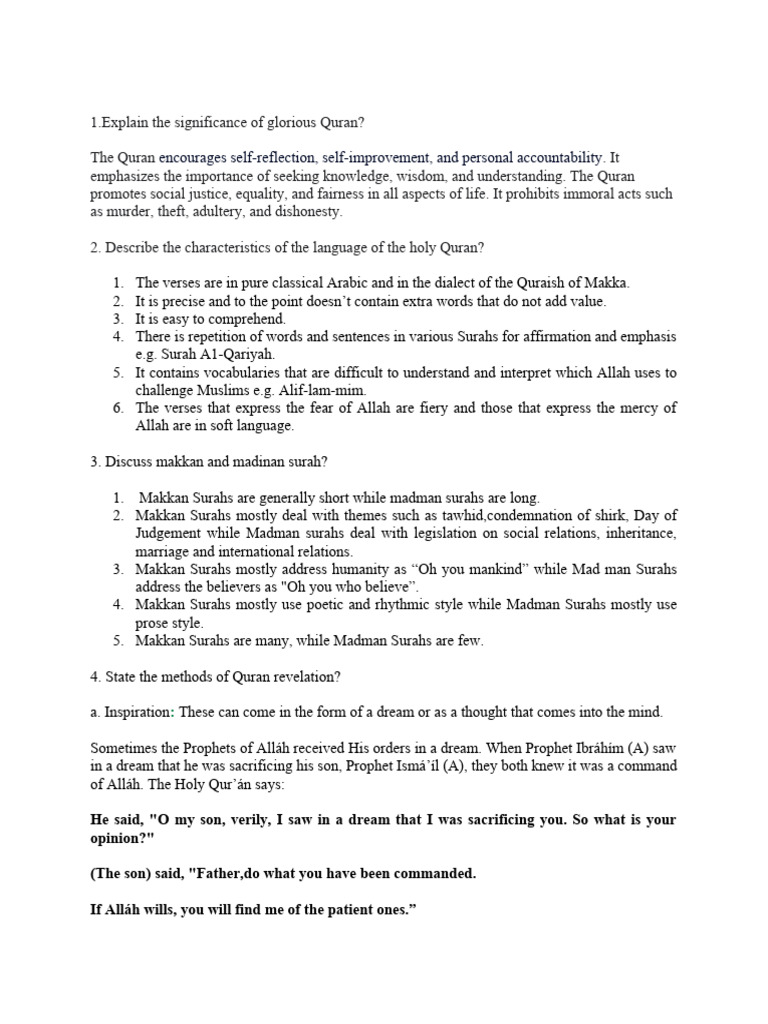 Defination of Hadith | PDF | Hadith | Quran