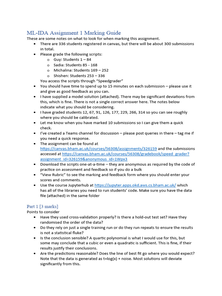 Marking Guide | PDF | Bayesian Inference | Mathematics