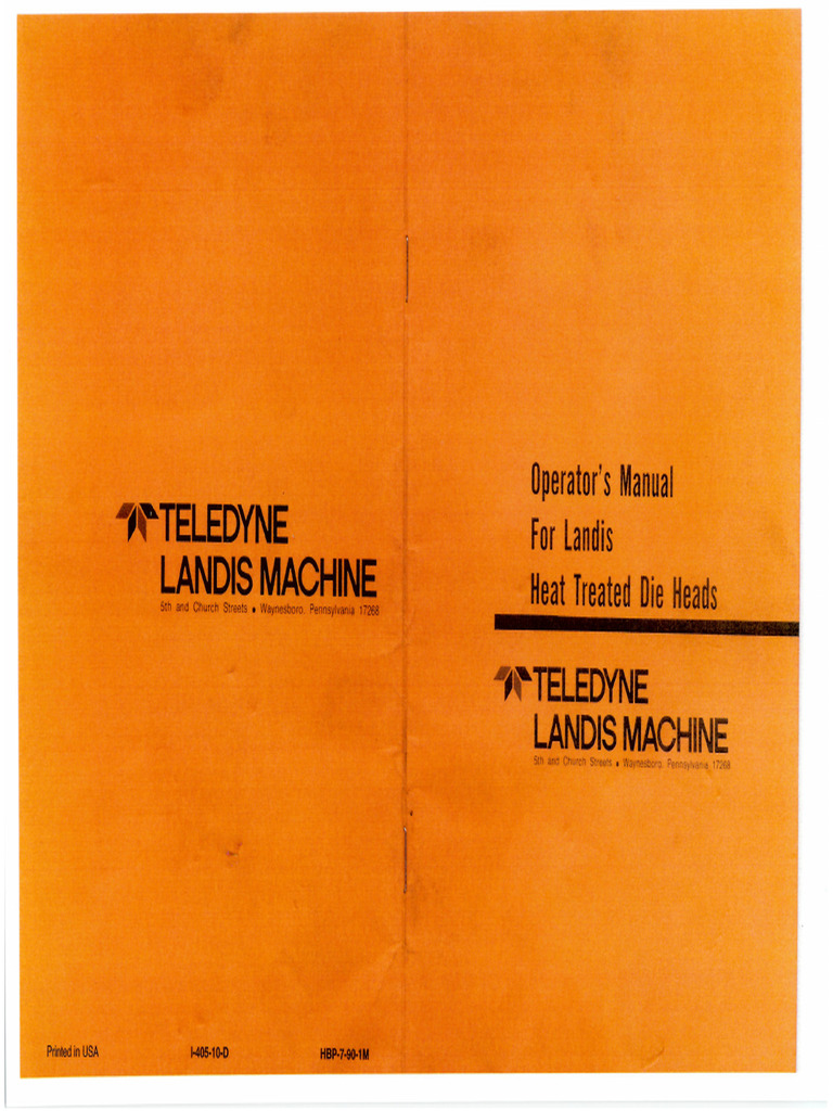 Landis | PDF | Grinding (Abrasive Cutting) | Bronze