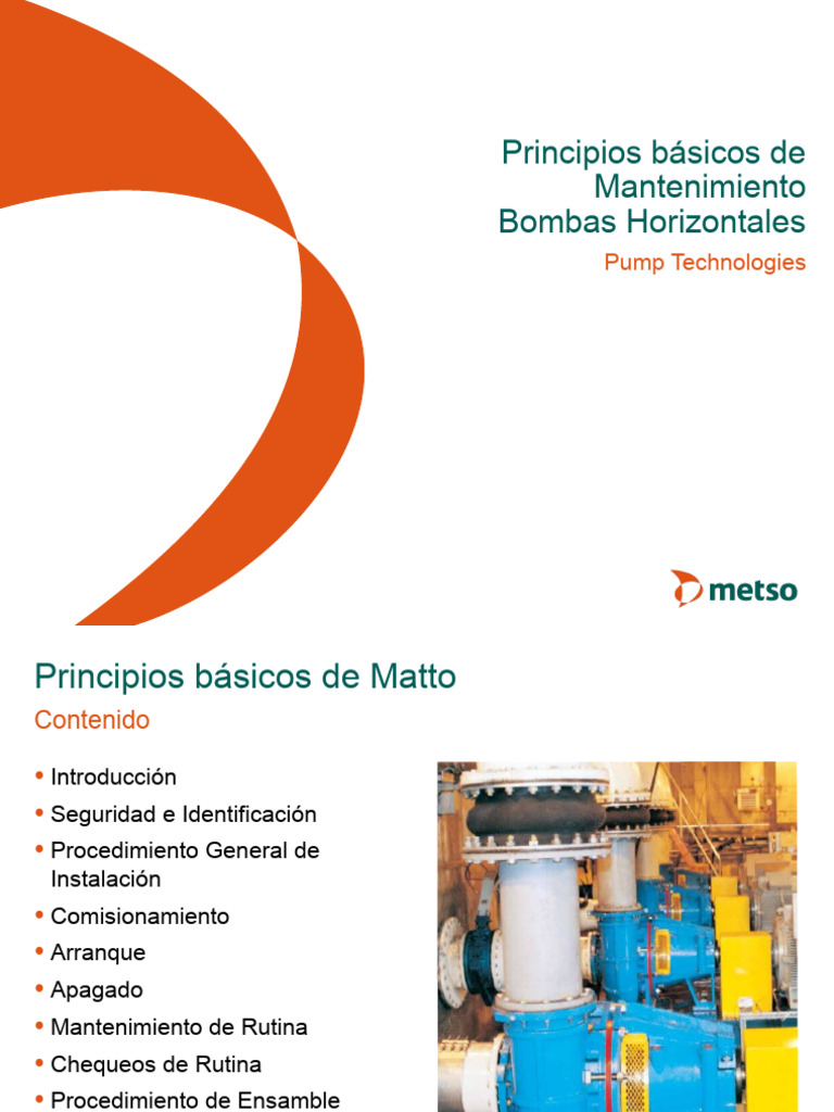 Mantenimiento General - Bombas Horizontales Feb 2016 | PDF | Rodamiento (Mecánico) | Bomba