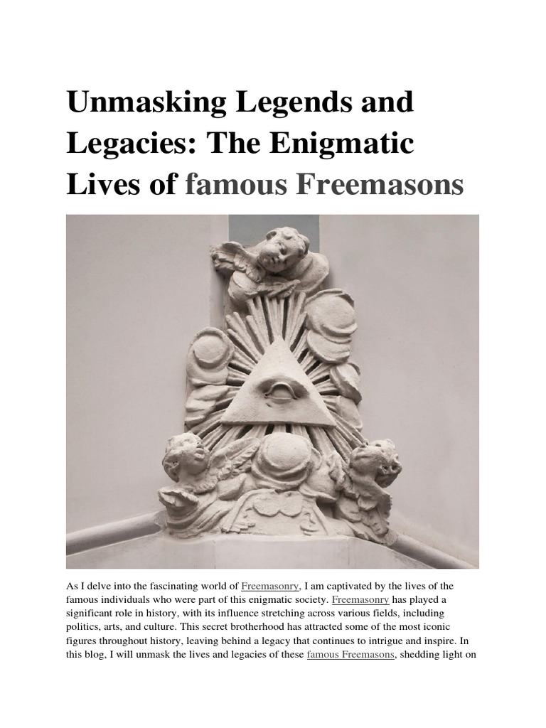 Unmasking Legends and Legacies | PDF