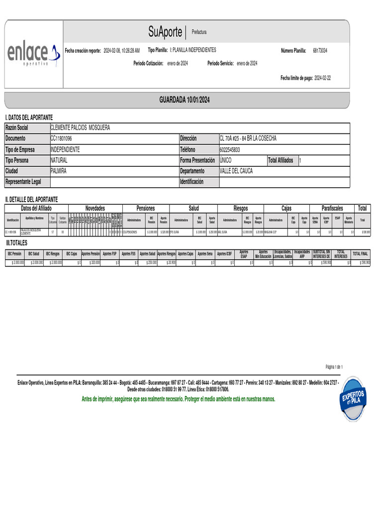 Prefactura 68173034 | PDF