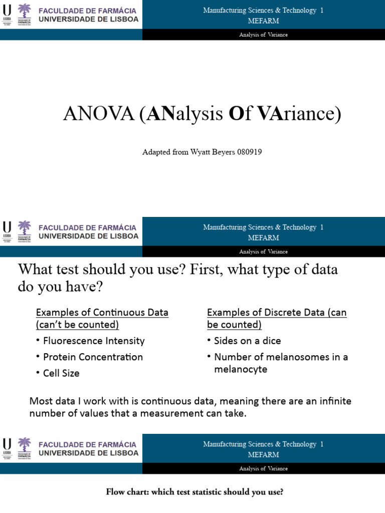 Mst1 Anova | PDF | Analysis Of Variance | Variance