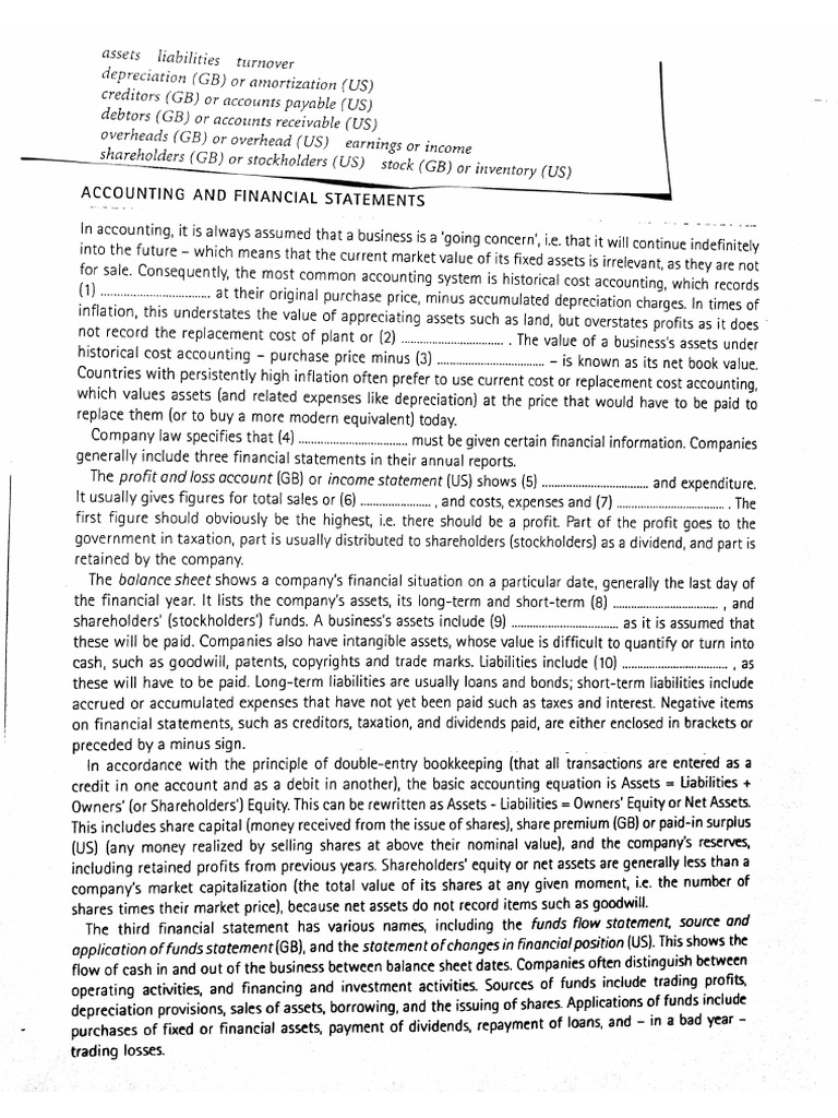 Accounting Reading | PDF