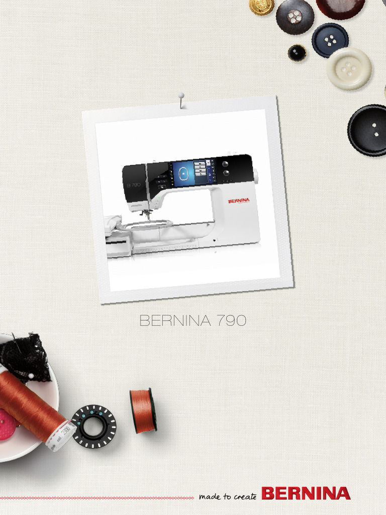 Bernina 790 Sewing Machine Instruction Manual | PDF