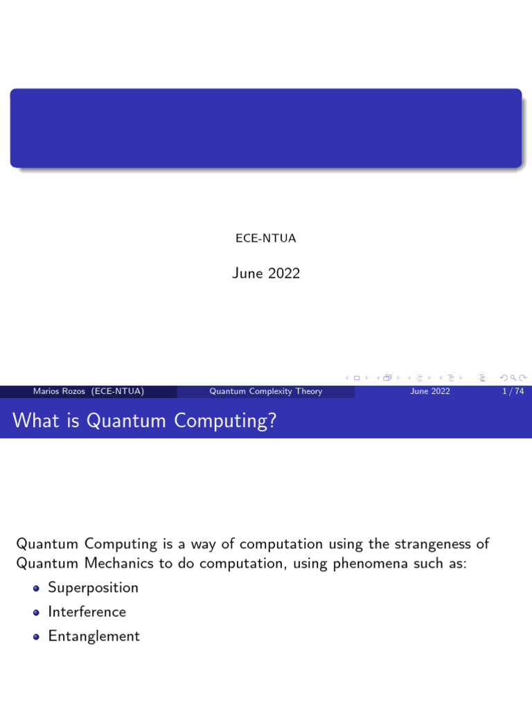 Quantum Rozos | PDF | Quantum Computing | Computational Complexity Theory
