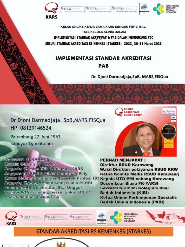 WS Implementasi Standar Akreditasi PAB | PDF
