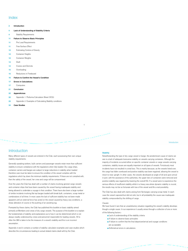 Shipowners - Stability Booklet | PDF | Ships | Naval Architecture