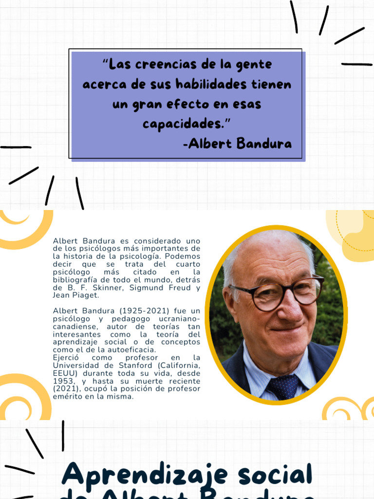 Teoría del Aprendizaje Social de Bandura | PDF | Aprendizaje ...