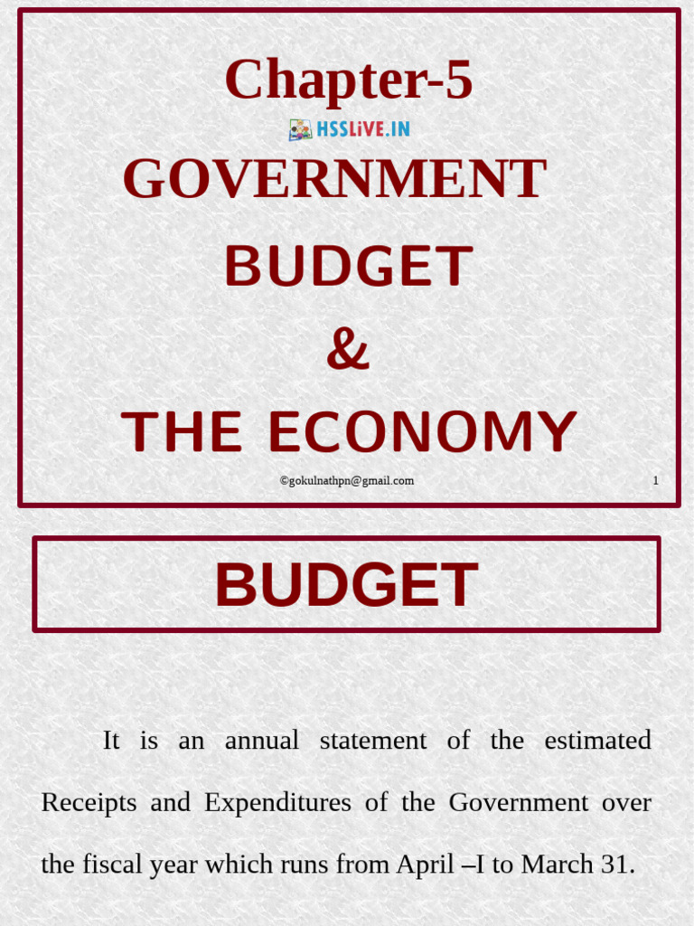 Hsslive-5.Government Budget and The Economy-Signed | PDF