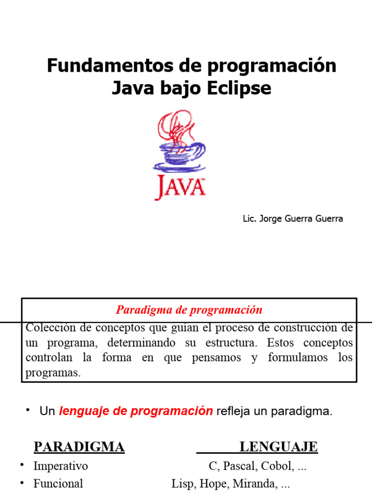 Fundamentos de Programación en Java | PDF | Java (lenguaje de ...
