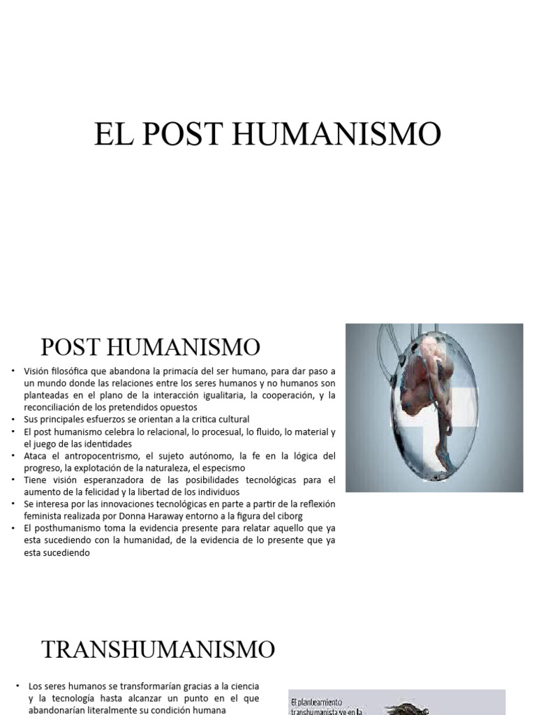 El Post Humanismo | PDF