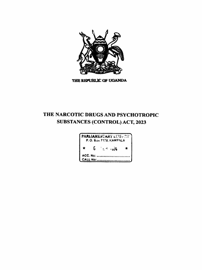 Narcotic Drugs and Psychotropic Substances (Control) Act, 2023 | PDF ...