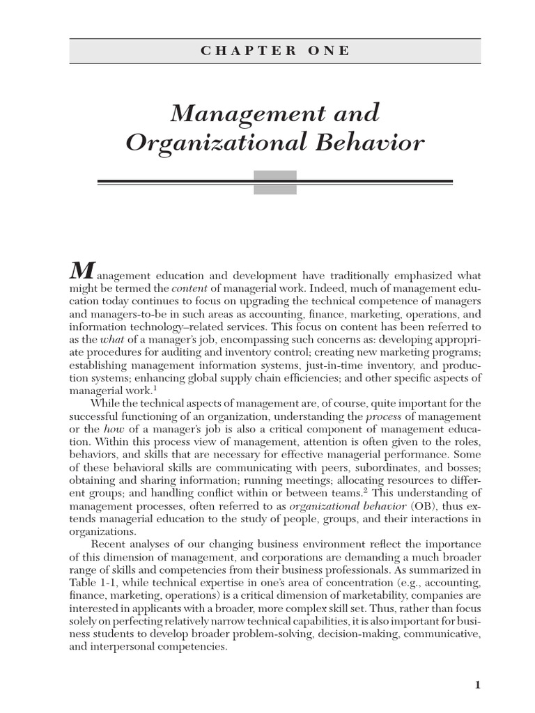 Management and Organizational Behavior | PDF