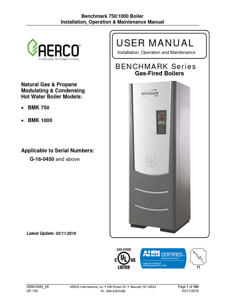 Aerco BMK Manual Iom | PDF | Leak | Calibration