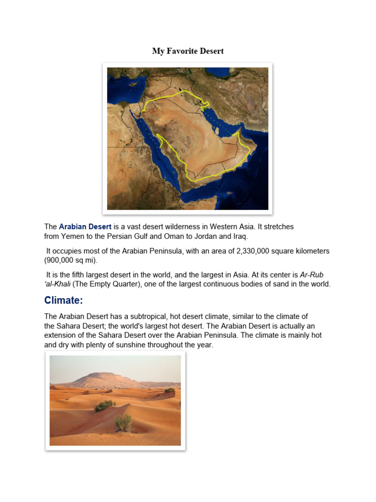 My Favorite Desert | PDF