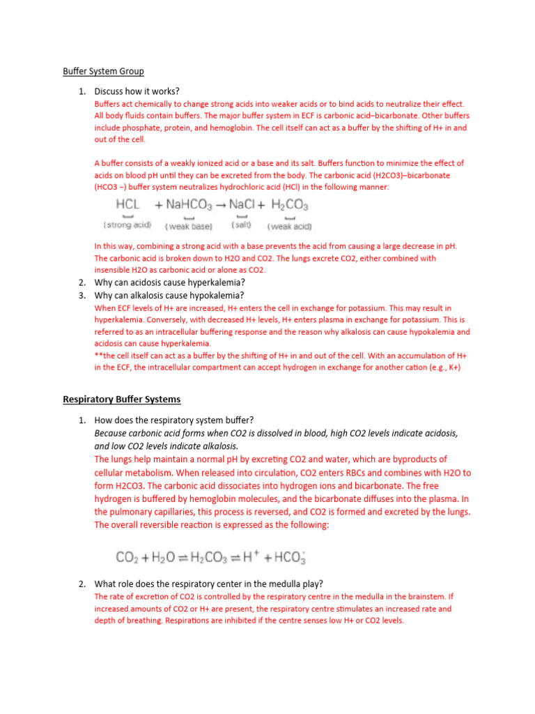 Acidbasework Notes 2024 | PDF | Buffer Solution | Carbon Dioxide
