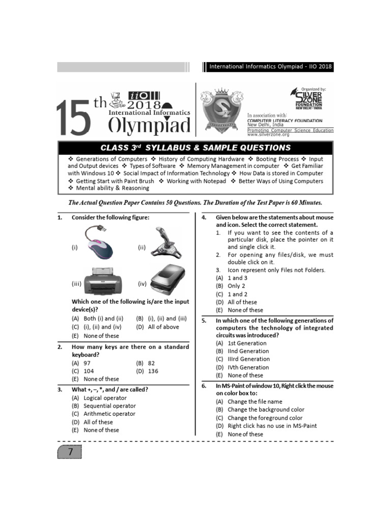 Class 3 Iio Sample Paperwork | PDF