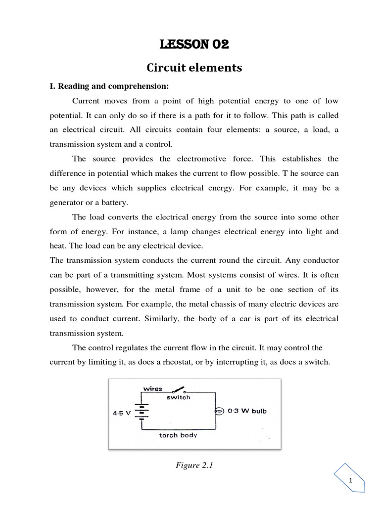 LESSON 02 | PDF | Electrical Network | Physical Sciences
