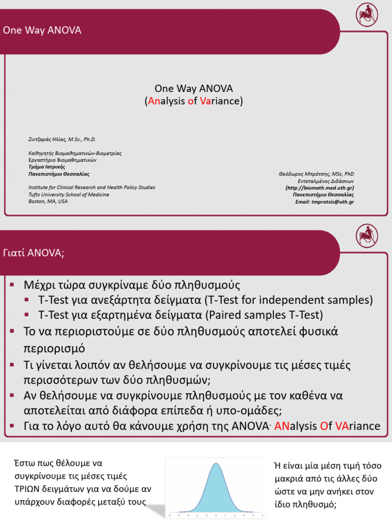 One Way Anova - Theory | PDF