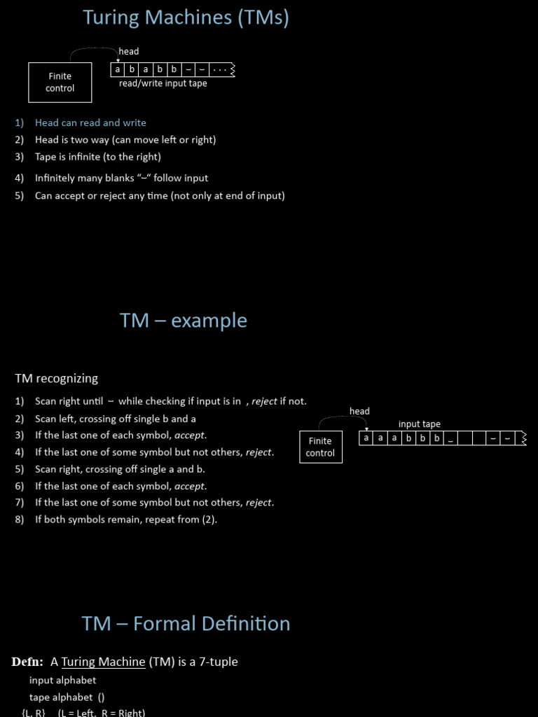 L7 - L8 - Turing Machines | PDF